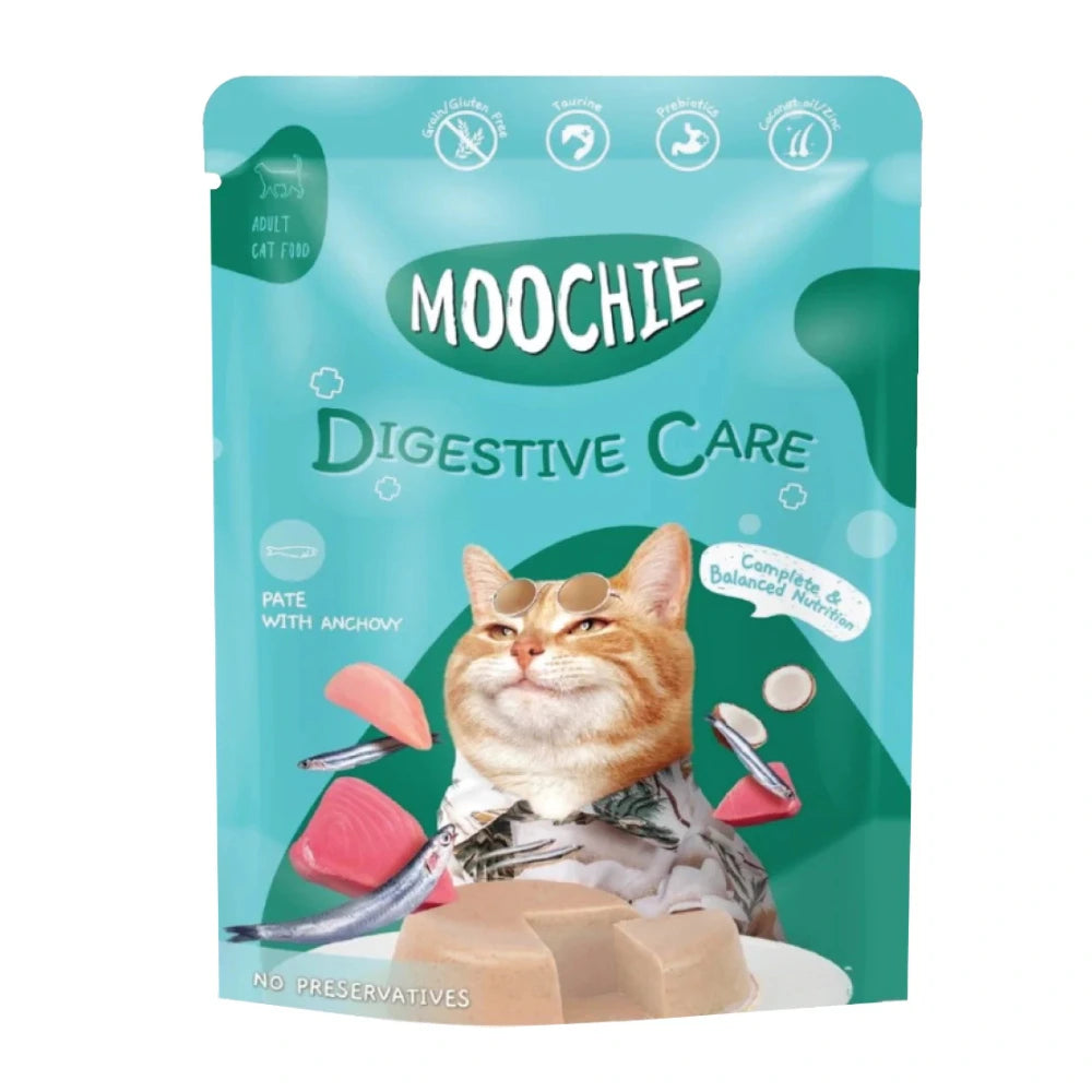 Moochie Gato Digestive Care con Anchoas | Bodega de la Mascota