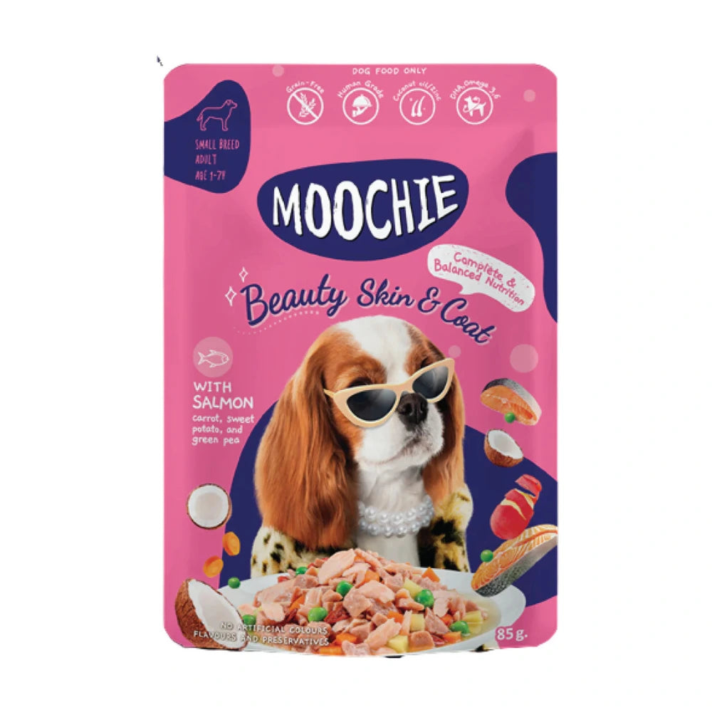 Moochie Perro Beauty Skin and Coat Sabor Salmón | Bodega de la Mascota