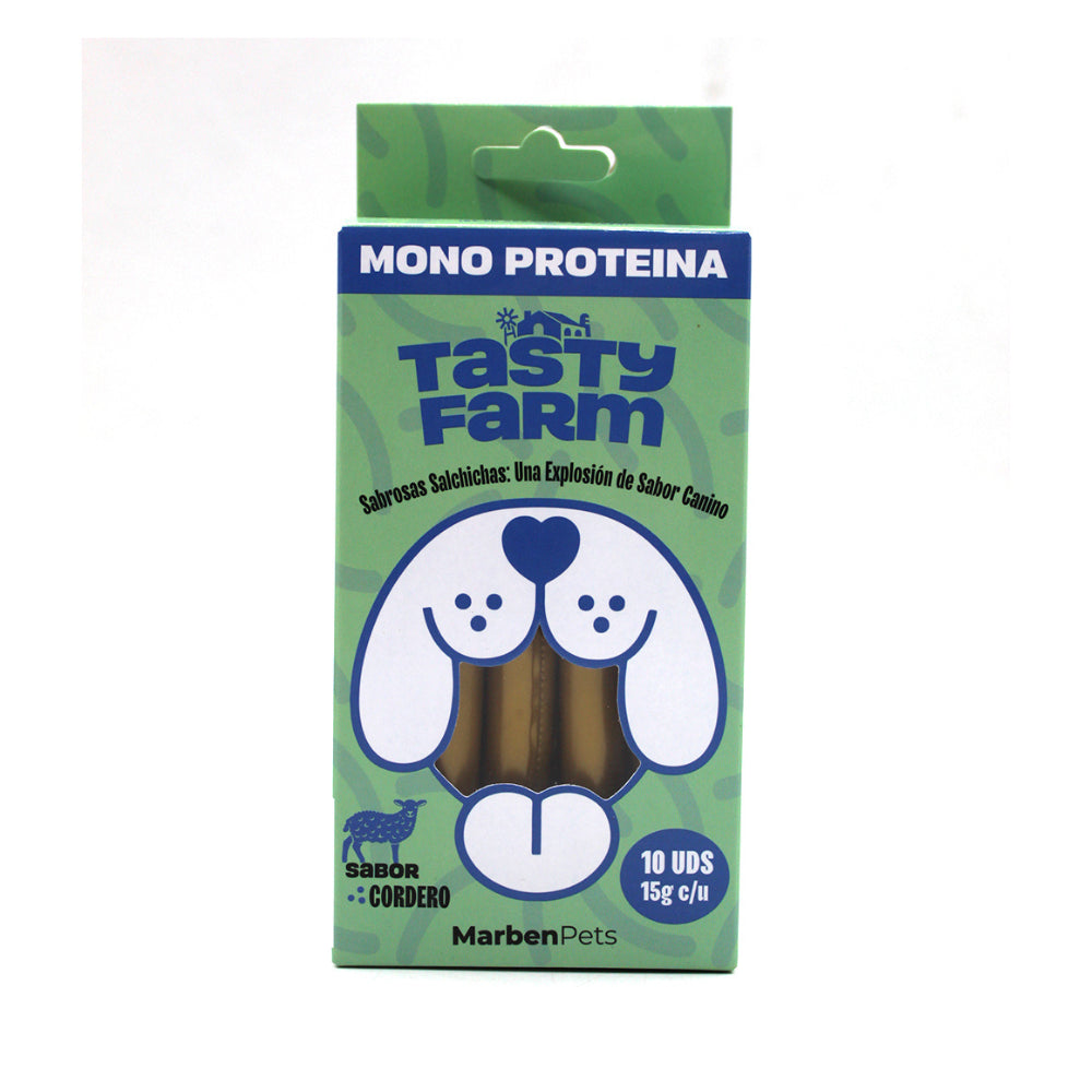 Snack Salchichas Perros Sabor Cordero Tasty Farm | Bodega de la Mascota